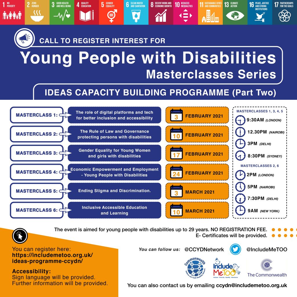 Include Me TOO Young People with Disabilities IDEAS Capacity Building ...